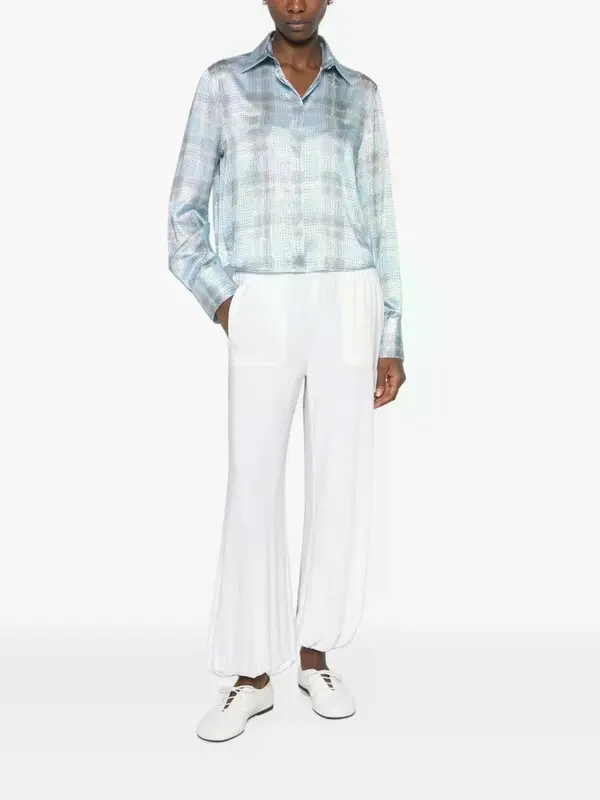 Ermanno Scervino Crystal Embellished Checked Shirt