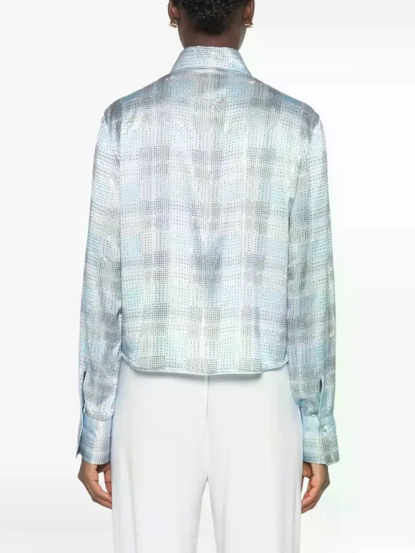 Ermanno Scervino Crystal Embellished Checked Shirt