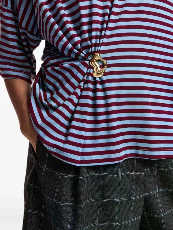 Essentiel Antwerp Striped Gathered T-shirt