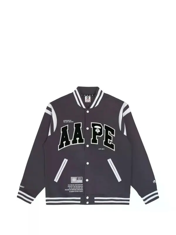 AAPE BY *A BATHING APE Moonface Patch Baseball Jacket