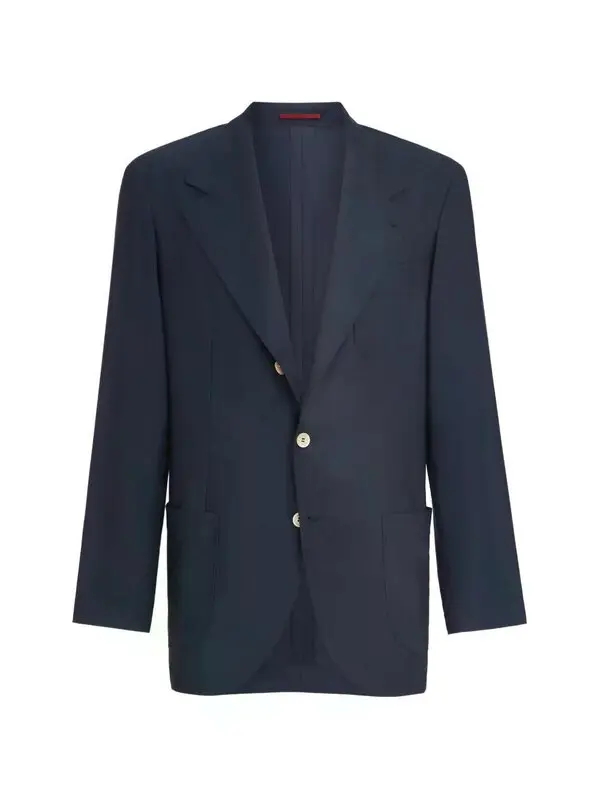 Brunello Cucinelli Cashmere Batavia Deconstructed Blazer With Patch Pockets