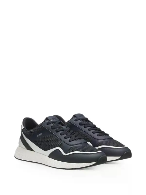 BOSS Mesh Trainers With Ribbed Sole