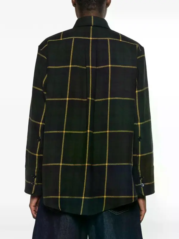 PATOU Check Pattern Long Sleeve Shirt