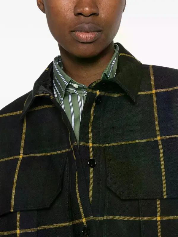 PATOU Check Pattern Long Sleeve Shirt