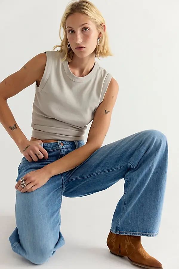 Wrangler Joey Baggy Jeans In Medium Wash