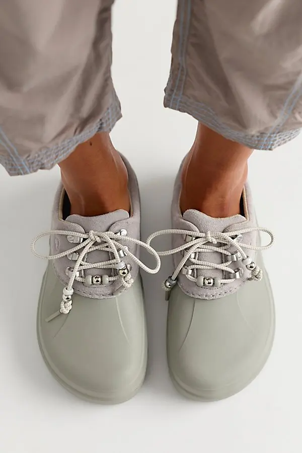 CROCS Axel Suede Mules With Lace Detail