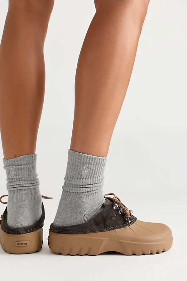 CROCS Axel Suede Mules - Shell/dark Cocoa