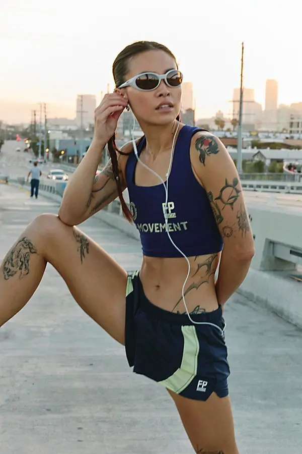 Free People Win Win Marathon Logo Bra