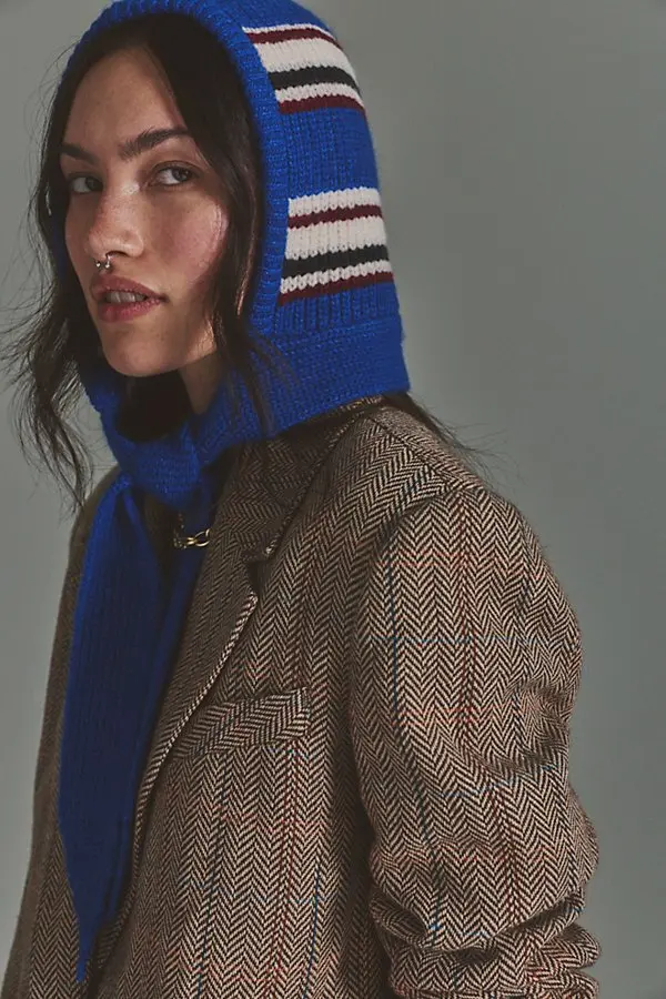 Free People Rugby Stripe Bonnet - Cobalt