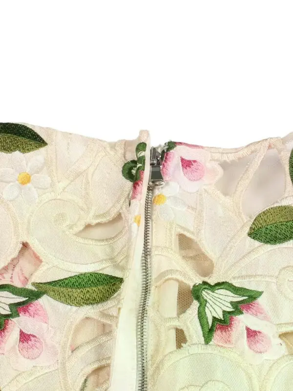 Dolce & Gabbana 2000s Floral Embroidered Mini Dress