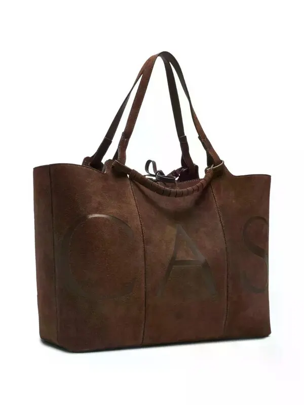 Casadei Galleria Valour Suede Tote Bag