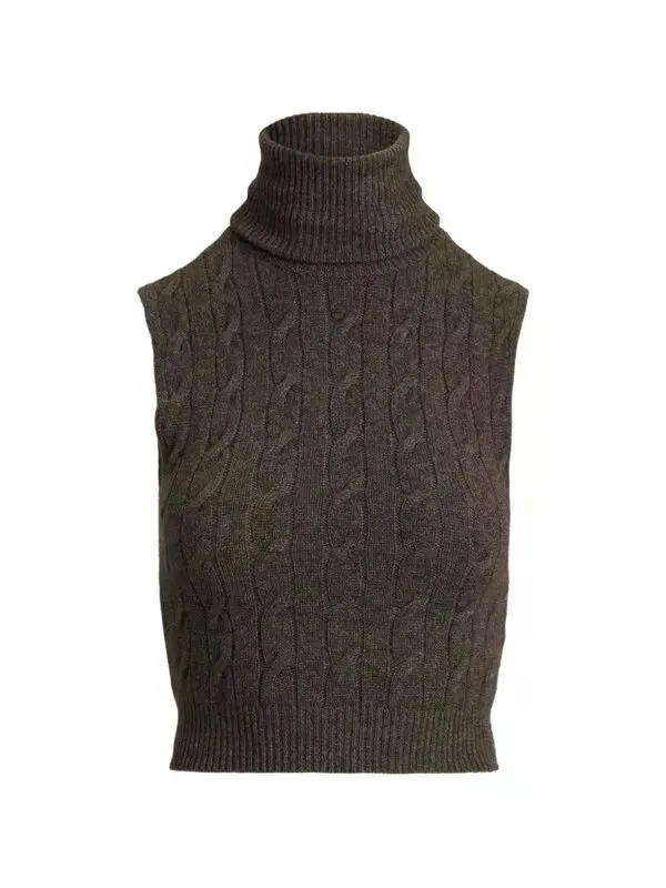 Ralph Lauren Cable-knit Chain-trim Sweater