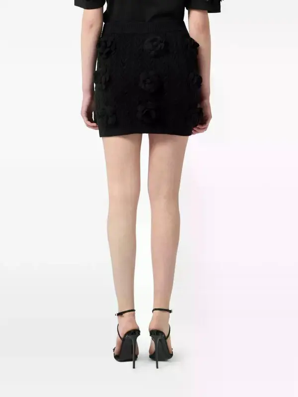 Philipp Plein Floral Detail Mini Skirt