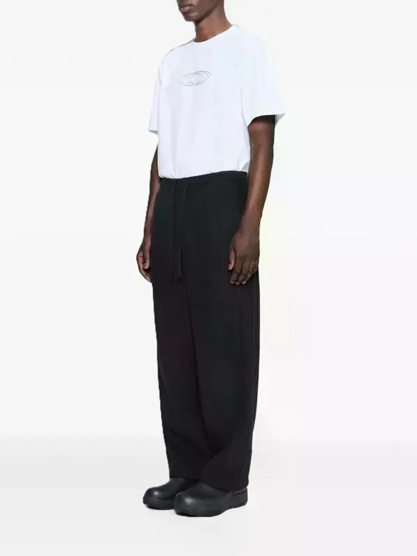 Rains Track Pants With Drawstring Waist - Black