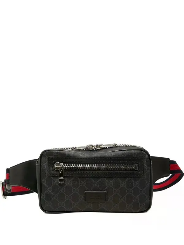 Gucci 2000-2015 Gg Supreme Web Belt Bag - Black