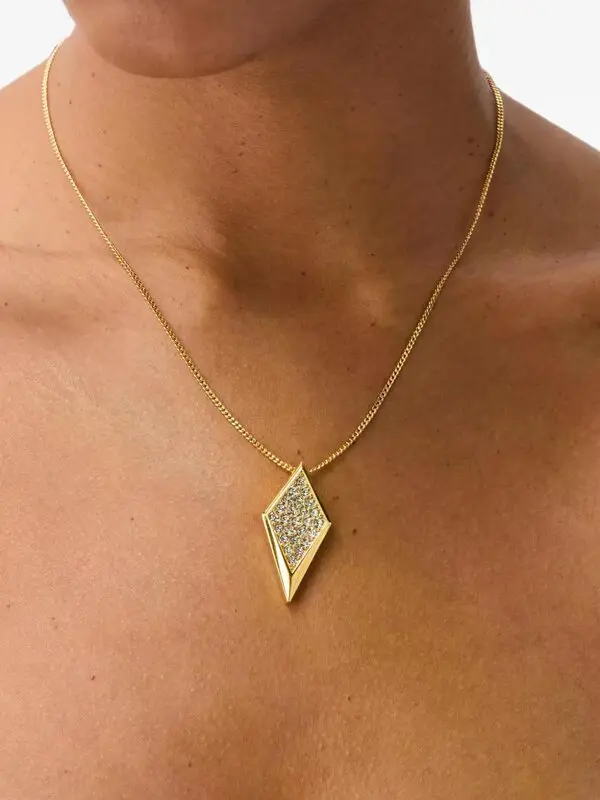Versace Blade Crystal Necklace - Gold
