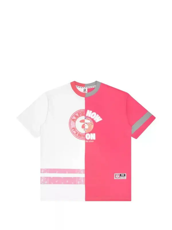 AAPE BY *A BATHING APE Panelled Logo-print T-shirt