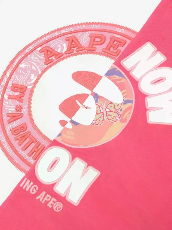 AAPE BY *A BATHING APE Panelled Logo-print T-shirt