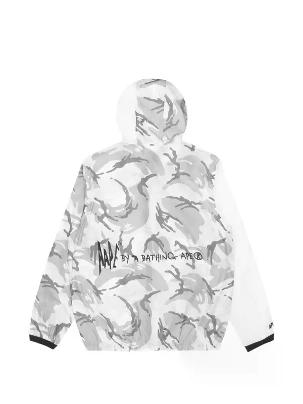 AAPE BY *A BATHING APE Moonface Camo-print Hooded Jacket - White