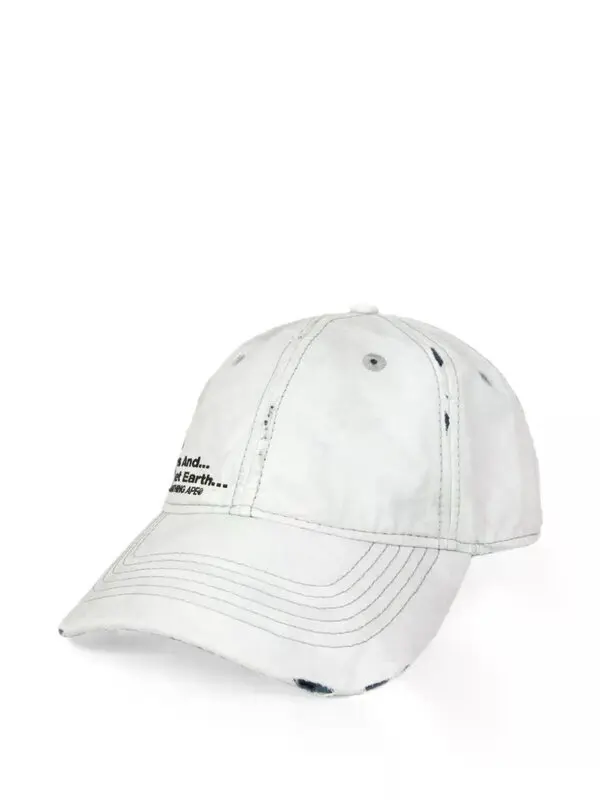 AAPE BY *A BATHING APE Distressed Logo-embroidered Cap
