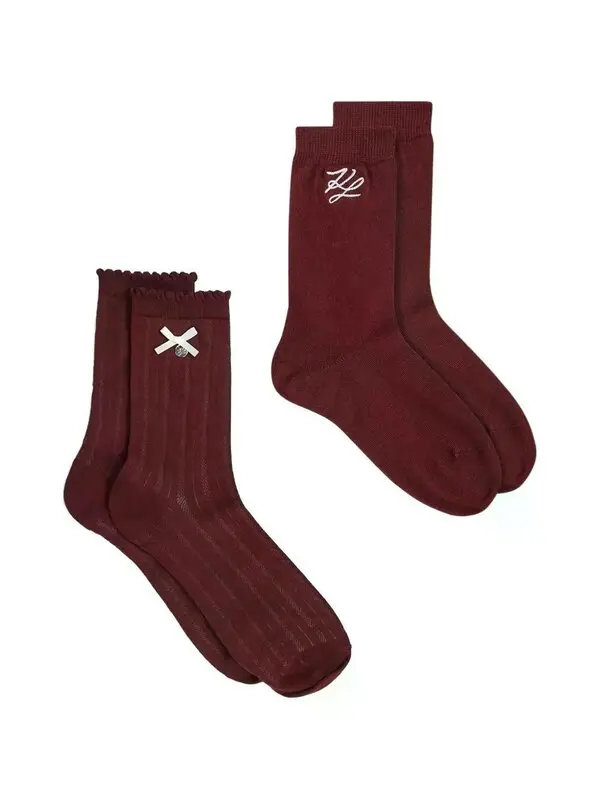Karl Lagerfeld Autograph Pointelle Socks