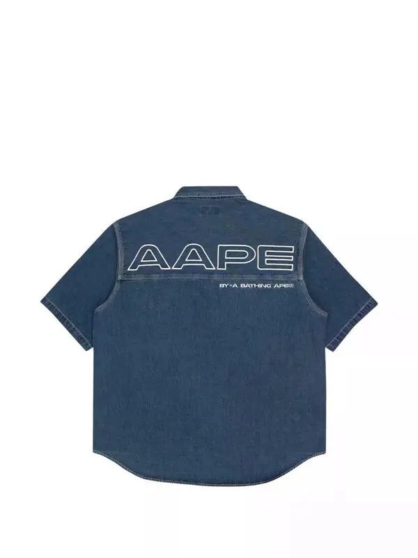 AAPE BY *A BATHING APE Logo-embroidered Patch-detail Shirt