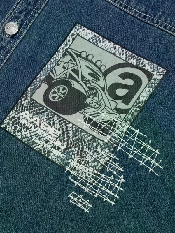 AAPE BY *A BATHING APE Logo-embroidered Patch-detail Shirt