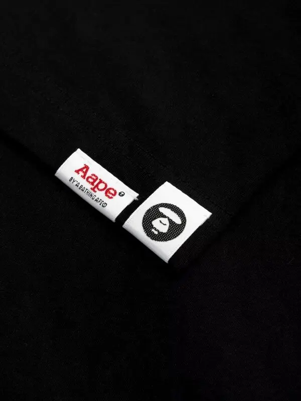 AAPE BY *A BATHING APE Moonface Hologram Logo T-shirt