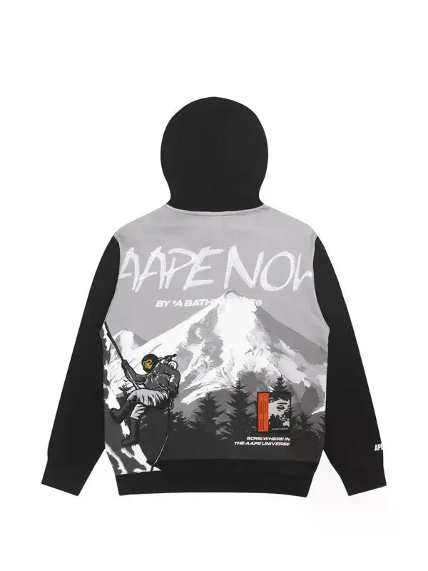 AAPE BY *A BATHING APE Graphic-print Zip-up Hoodie