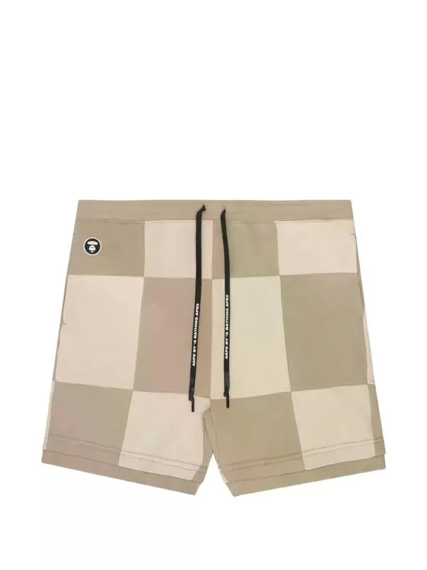 AAPE BY *A BATHING APE Moonface Check Sweat Shorts
