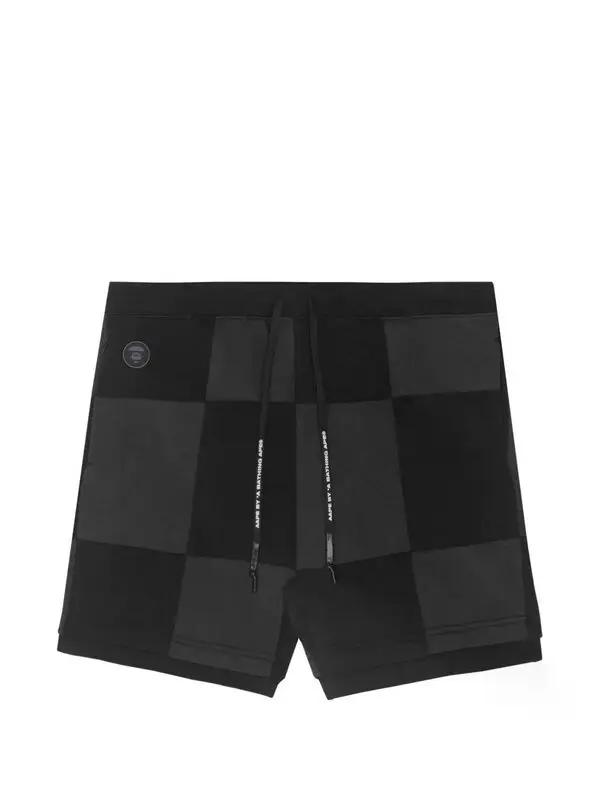 AAPE BY *A BATHING APE Moonface Check Sweat Shorts