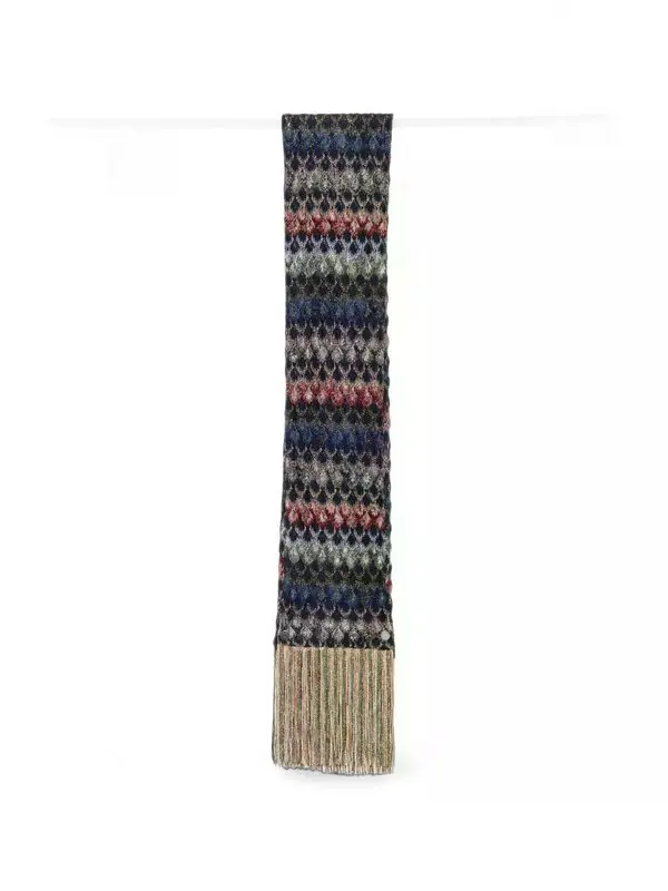 Missoni Zigzag-knit Fringed Scarf