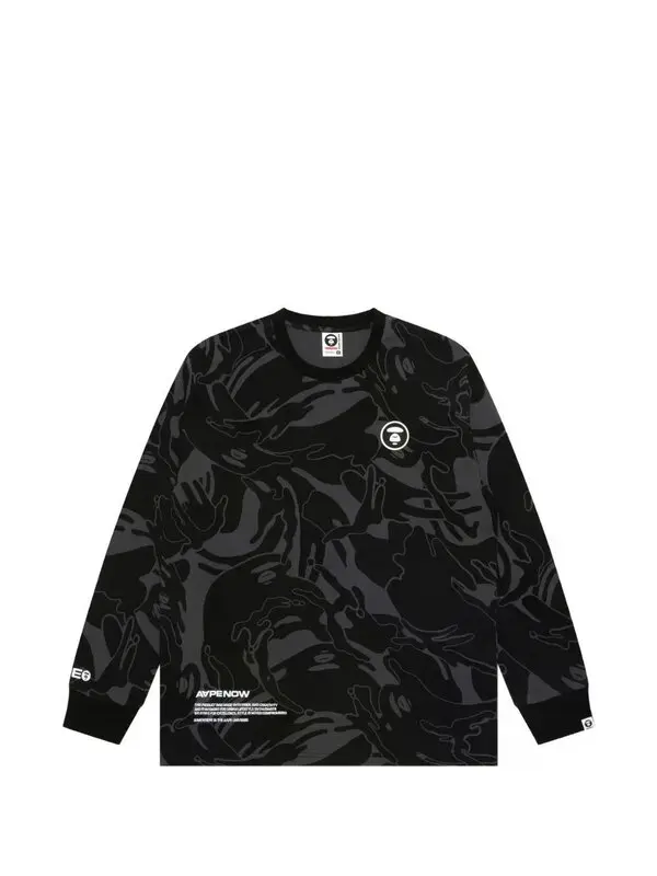 AAPE BY *A BATHING APE Camouflage Print Long Sleeve T-shirt