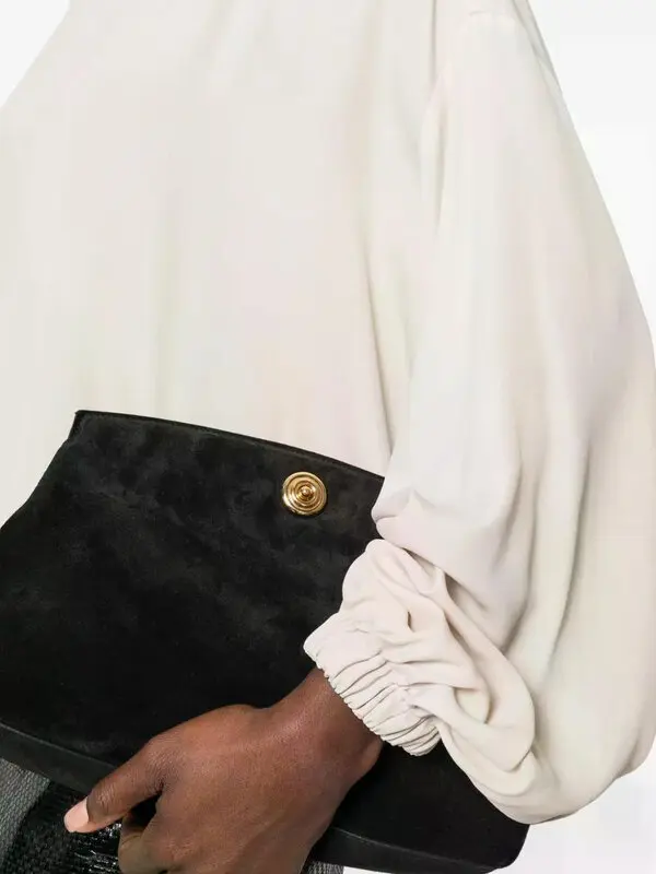 DRYKORN Boat Neck Blouse With Gathered Cuffs
