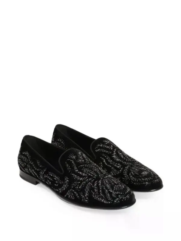 Dolce & Gabbana Velvet Loafers - Black