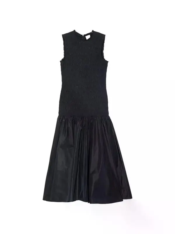 PATOU Shirred Flared Maxi Dress - Black