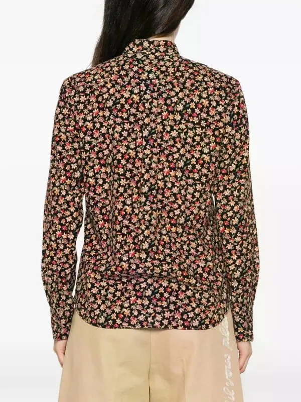 Moncler Corduroy Floral Print Shirt Jacket