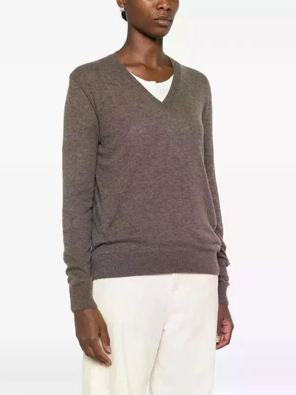 THE ROW V-neck Knit Sweater