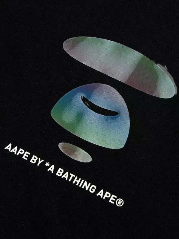 AAPE BY *A BATHING APE Moonface Hologram-print T-shirt