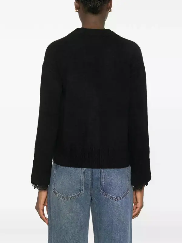 Ermanno Scervino Lace-trim Cashmere Cardigan