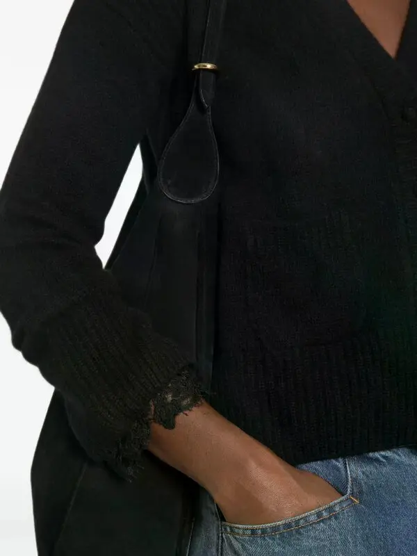 Ermanno Scervino Lace-trim Cashmere Cardigan