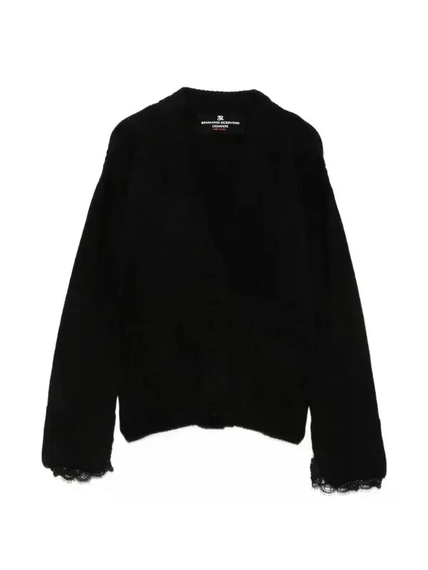 Ermanno Scervino Lace-trim Cashmere Cardigan - Blue