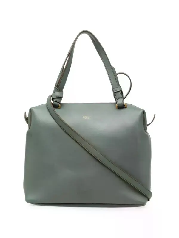 Celine Leather Soft Cube Bag Satchel - Grey