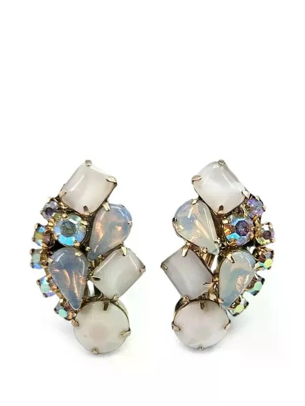 MADISON MAISON Aurora Borealis Rhinestone Earrings - Gold