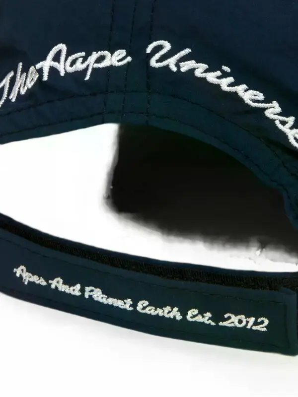 AAPE BY *A BATHING APE Monogram Embroidered Baseball Cap - Blue
