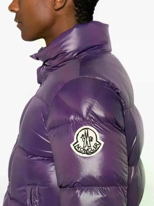 Moncler Quilted Logo Patch Down Jacket