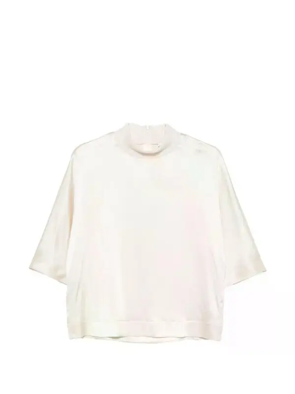 Peserico High-neck Short-sleeve Top