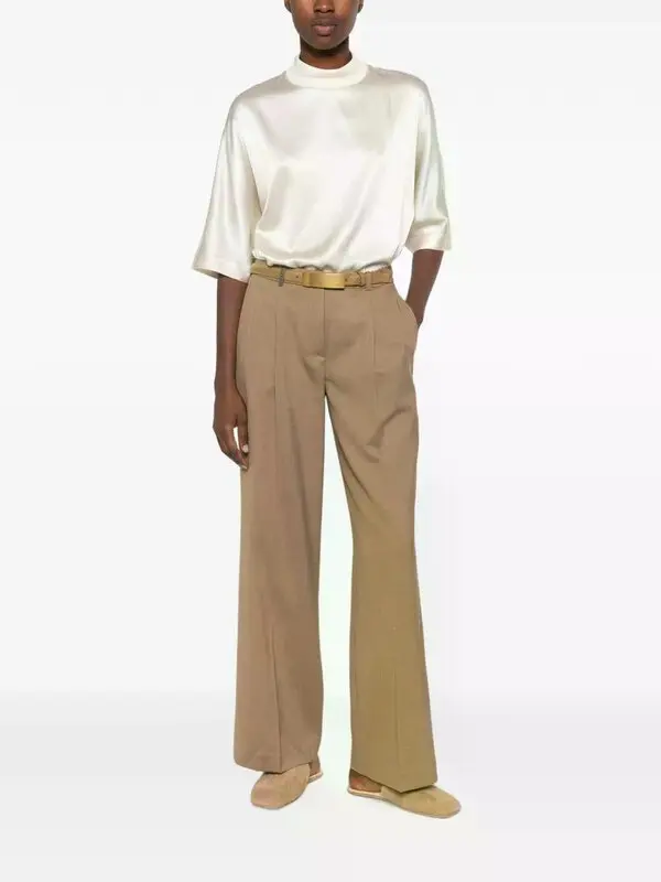 Peserico High-neck Short-sleeve Top