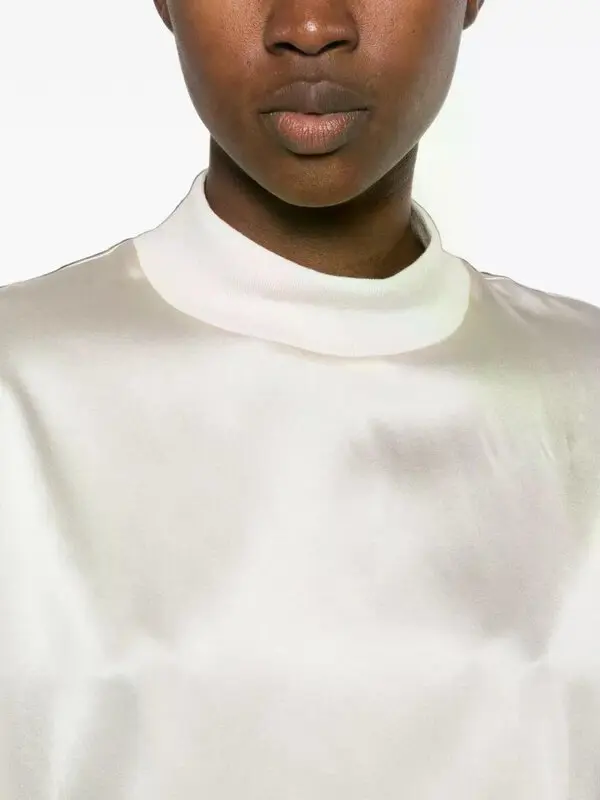 Peserico High-neck Short-sleeve Top