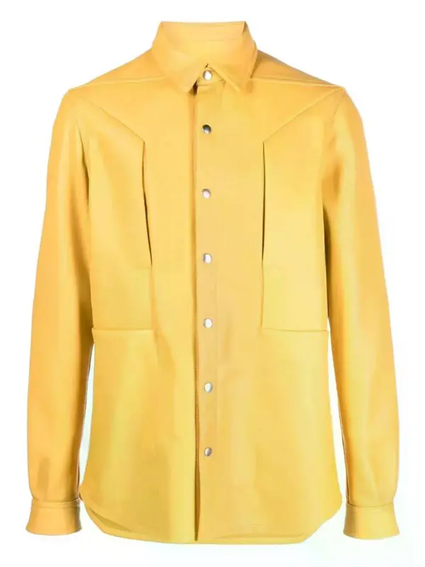 Rick Owens Long-sleeved Panelled Shirt Jacket - Yellow